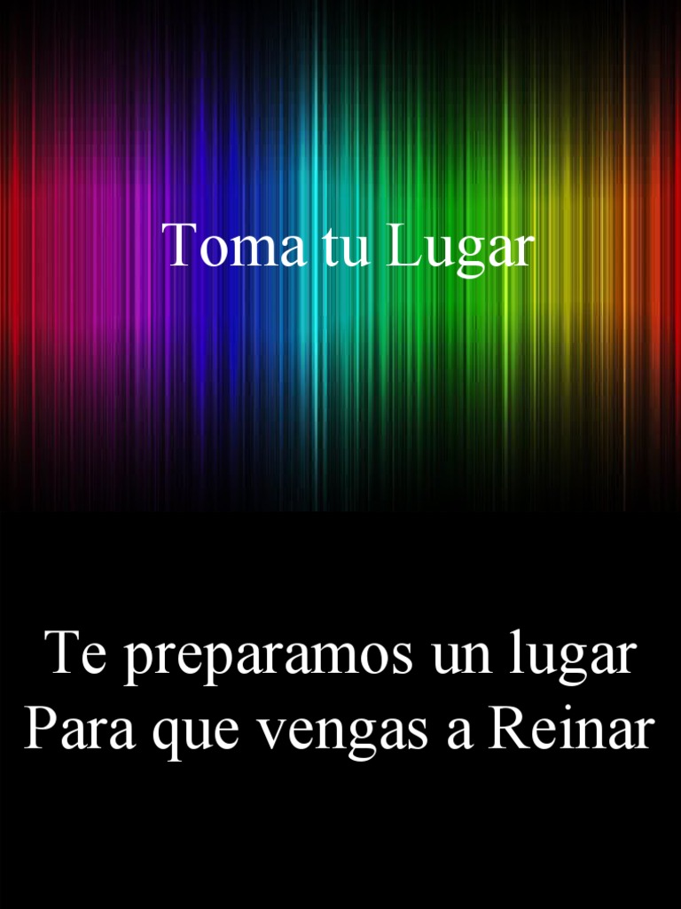 Ven y Toma Tu Lugar con Jesús | PDF | Poesía