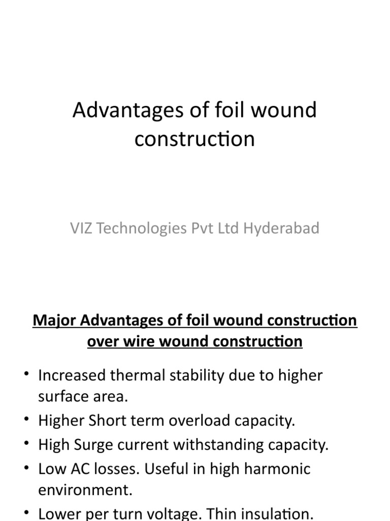 Advantages of Foil Wound Construction | PDF