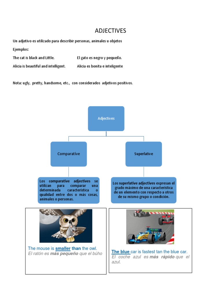 ADJECTIVES | PDF | Adjetivo | Idiomas