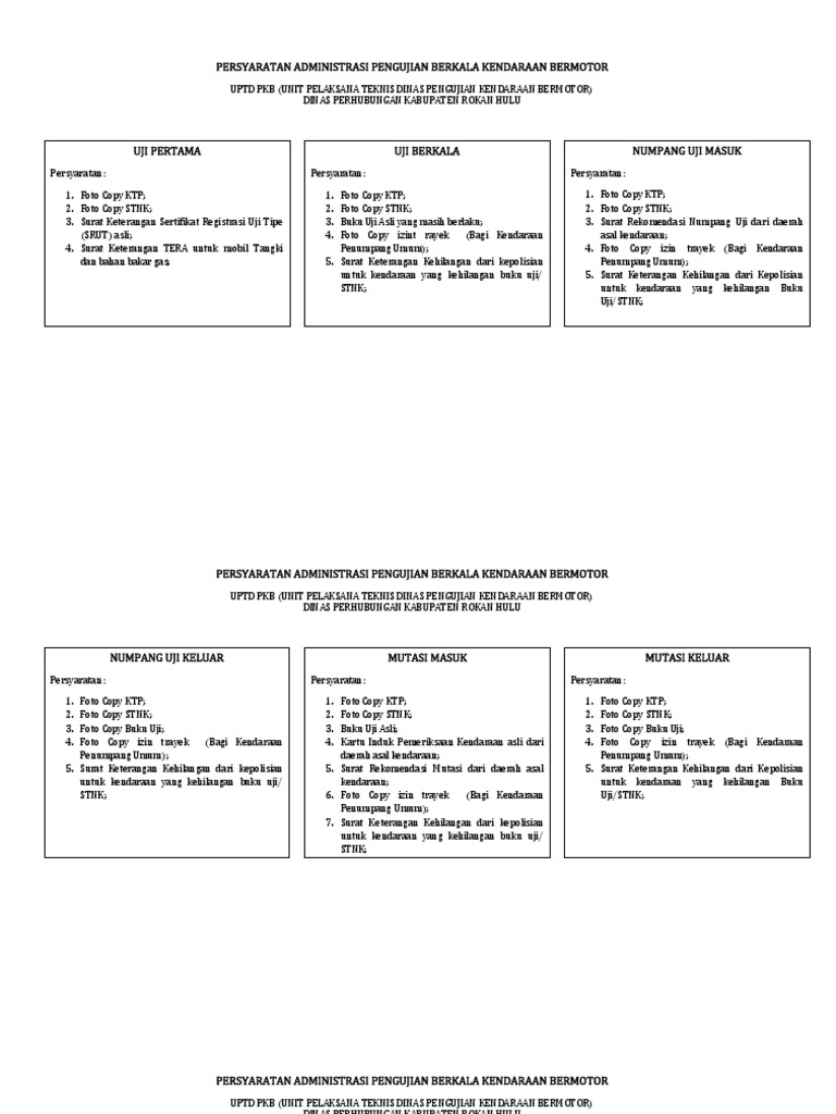 Standar Pelayanan Uptd-Pkb 1 PDF | PDF