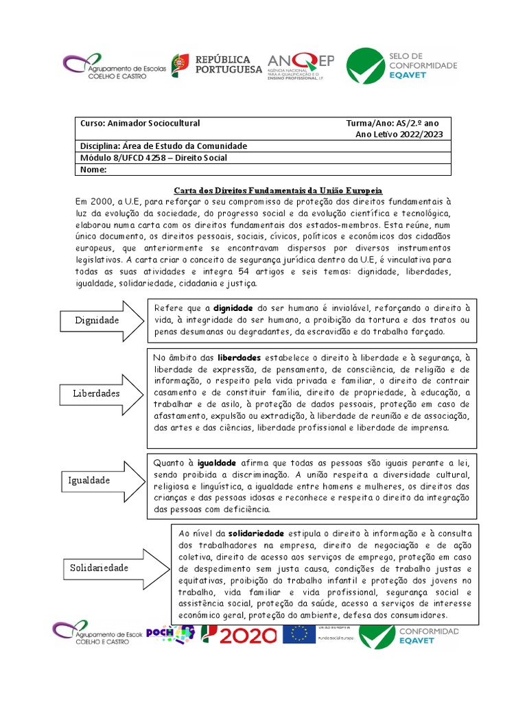 7 Ficha UE Cidadania | PDF | União Europeia | Cidadania