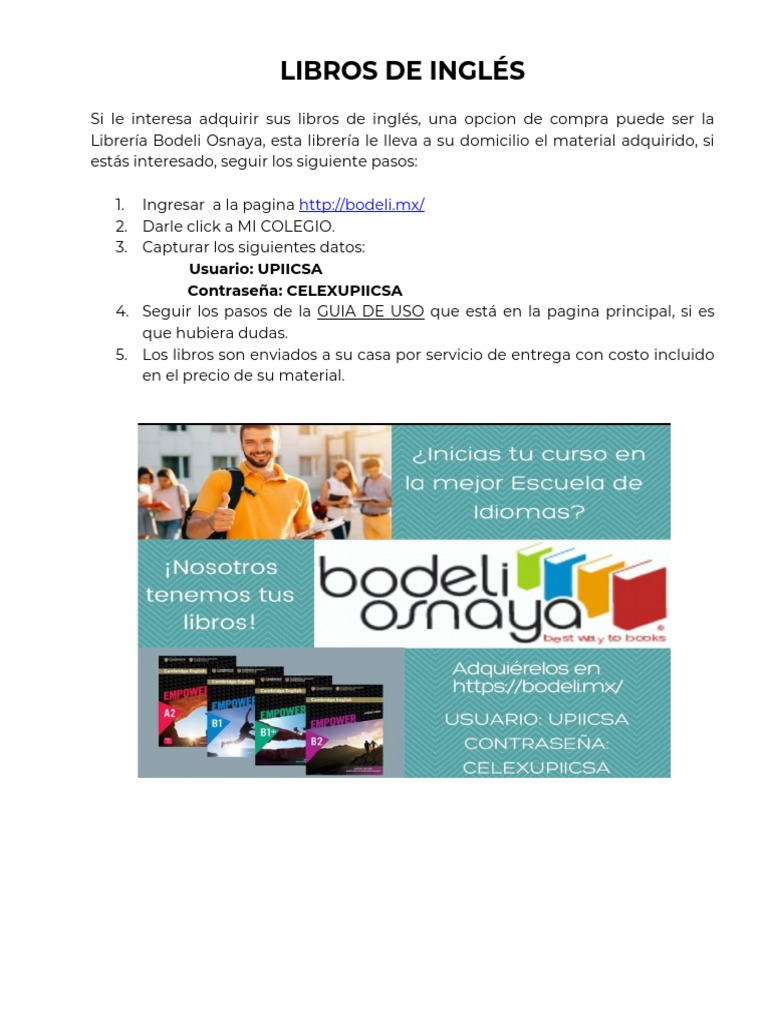 Guía de Compra de Libros de Idiomas | PDF | Informática