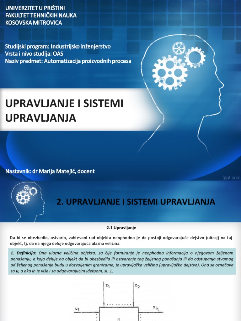 2 - Upravljanje I Sistemi Upravljanja | PDF
