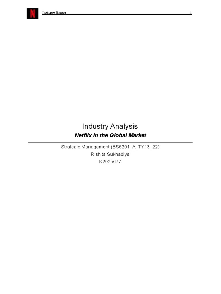 Industry Analysis Report PDF | PDF | Netflix | Competitive Advantage