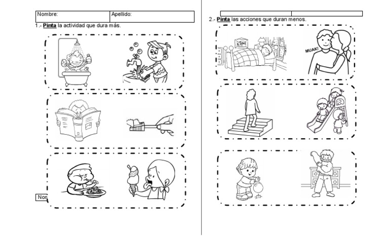 Actividades Que Duran Más y Menos | PDF