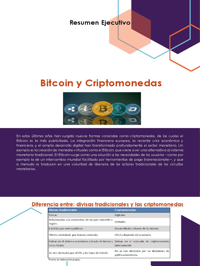Bitcoin y Criptomonedas Resumen Ejecutivo | PDF | Criptomoneda | Bitcoin