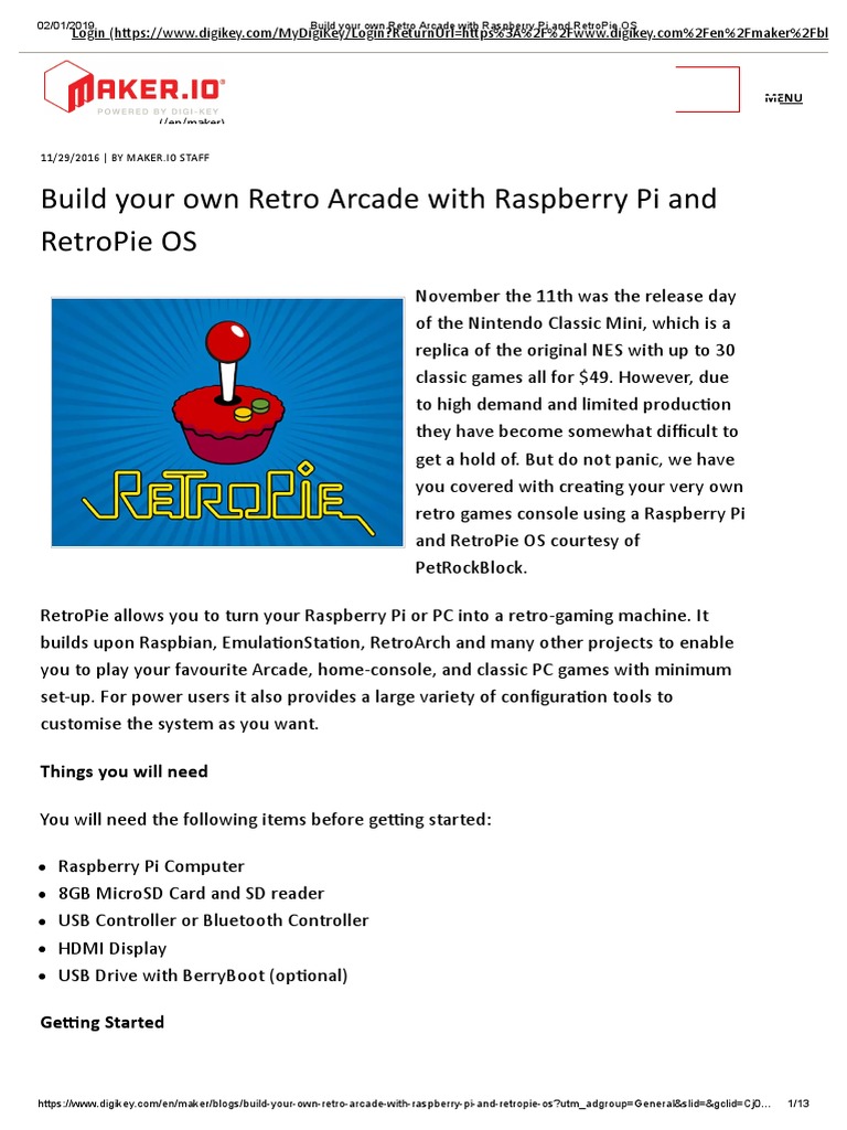 Build Your Own Retro Arcade With Raspberry Pi and RetroPie OS | PDF | Raspberry Pi | Wi Fi
