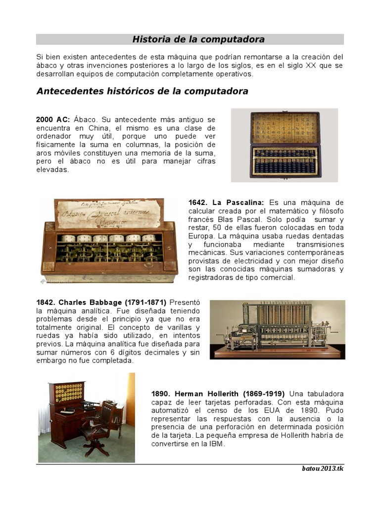 Historia de La Computadora | PDF