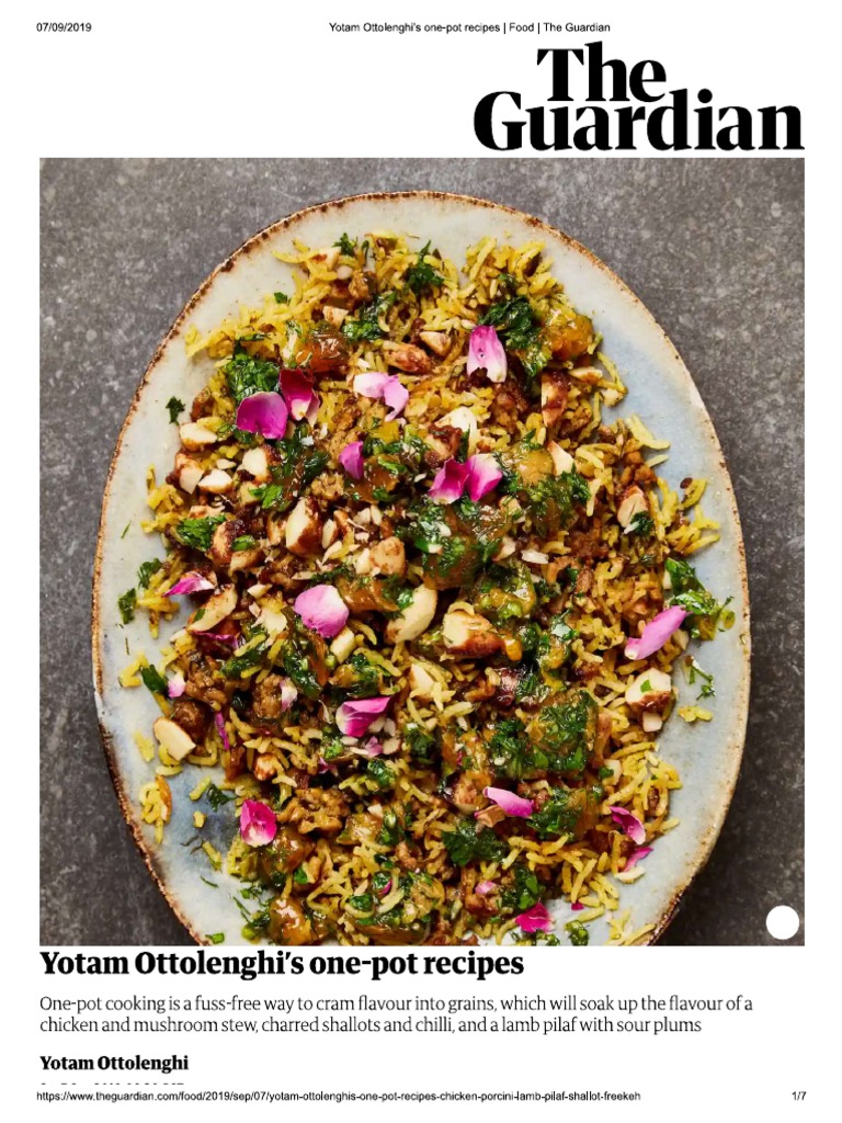 Yotam Ottolenghi's One-Pot Recipes - Food - The Guardian | PDF