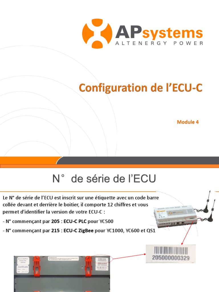 APsystems Training - Module 4 - ECU-C Configuration-V2.1-FR | PDF | Wi-Fi | Télécommunications
