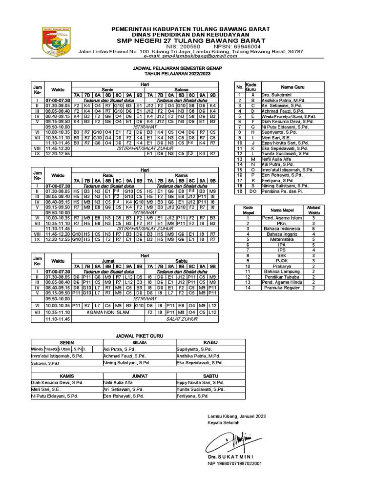 JADWAL KBM Selama Bulan Ramadhan | PDF