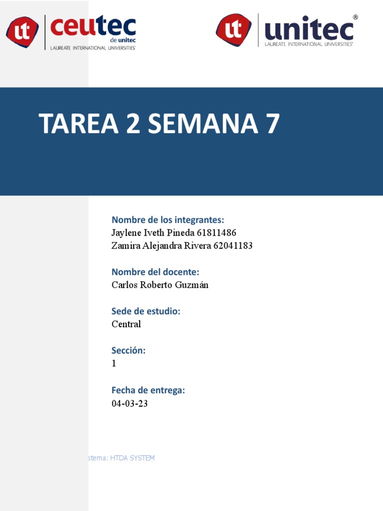 Tarea 2 Semana 7 | PDF