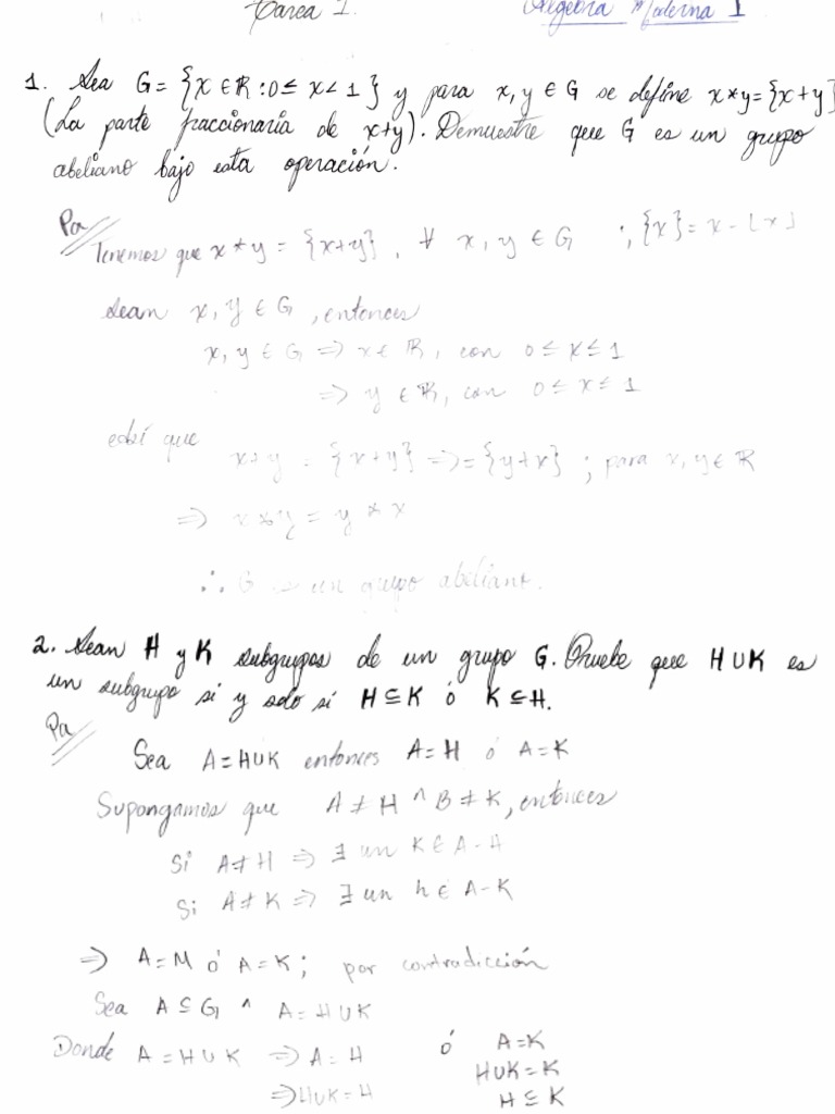 Tarea 1 de Algebra Moderna | PDF Tarea 1 de Algebra Moderna | PDF