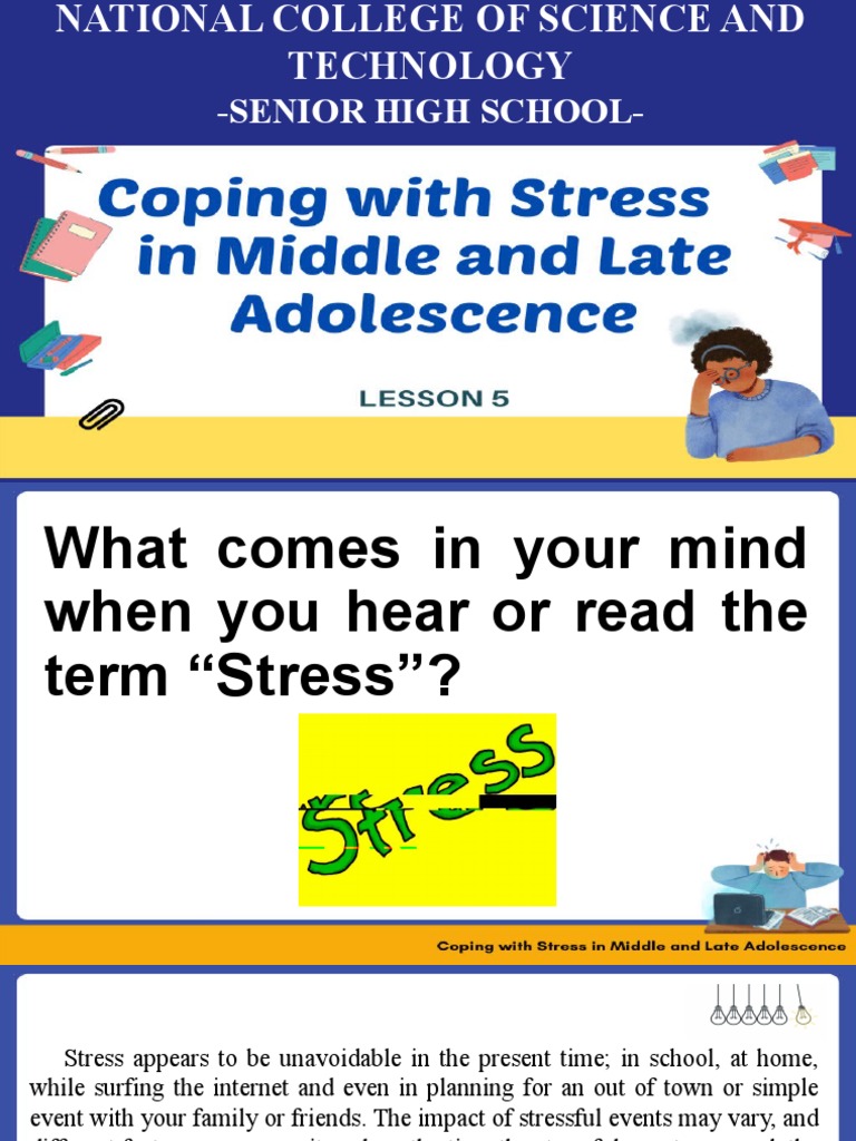 Week 5 PerDev | PDF | Stress (Biology) | Adolescence