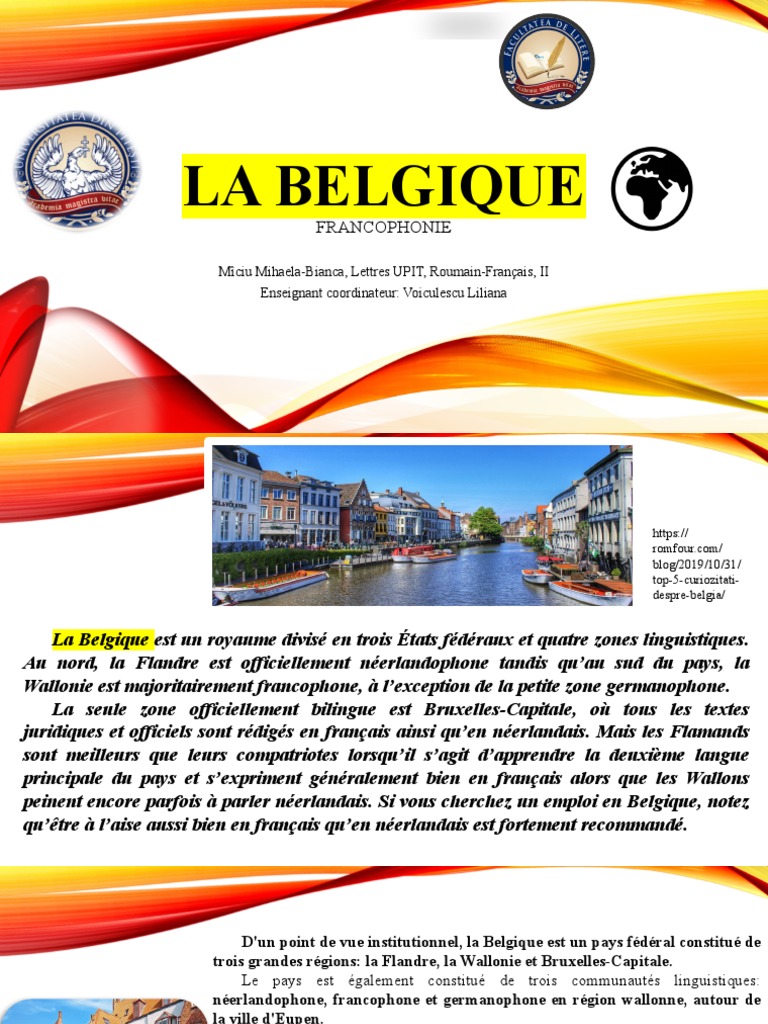 La Belgique | PDF | Langue française | Flandre (Belgique)
