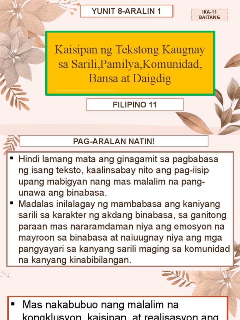 Tekstong Impormatibo | PDF