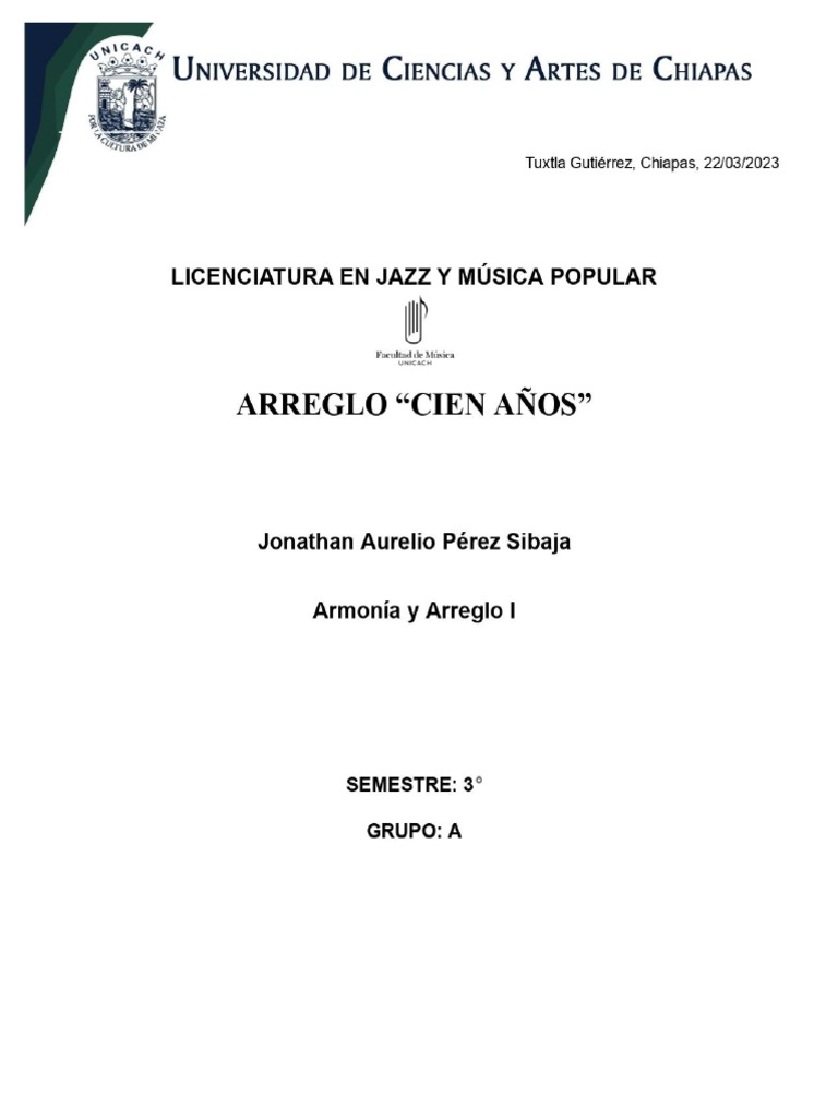 Arreglo Cien años.pdf | PDF