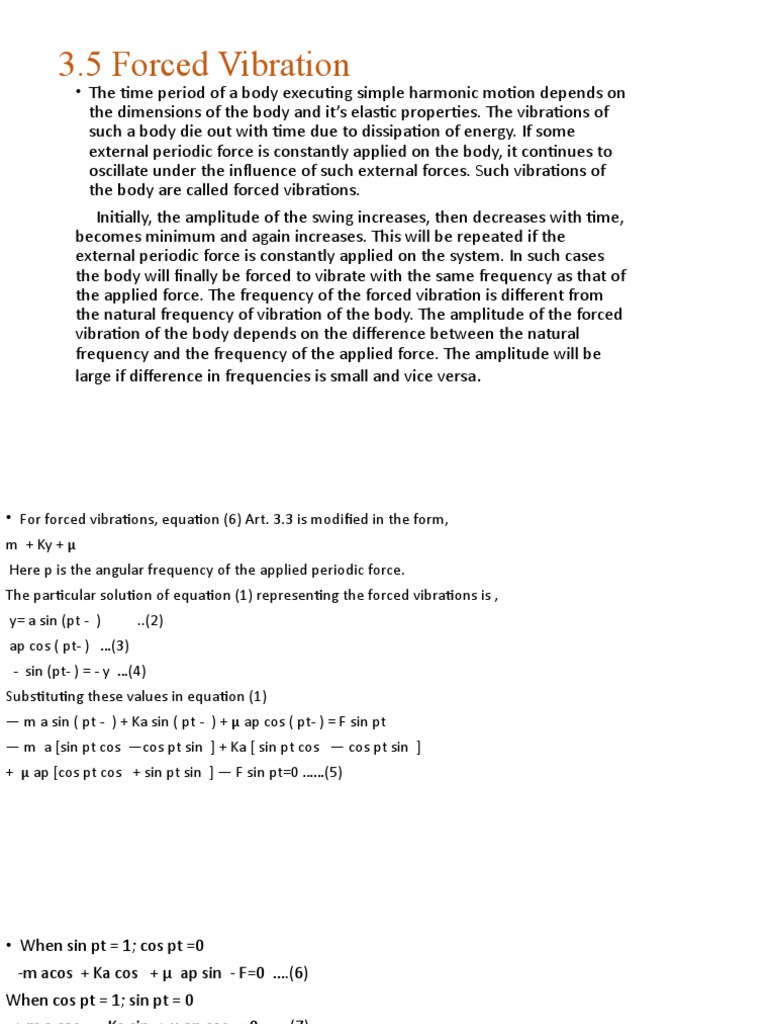 Lecture-5-Hw Free Vibration | PDF | Oscillation | Scientific Phenomena Lecture-5-Hw Free Vibration | PDF | Oscillation | Scientific Phenomena