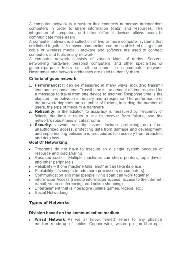 A Computer Network | PDF | Network Topology | Computer Network