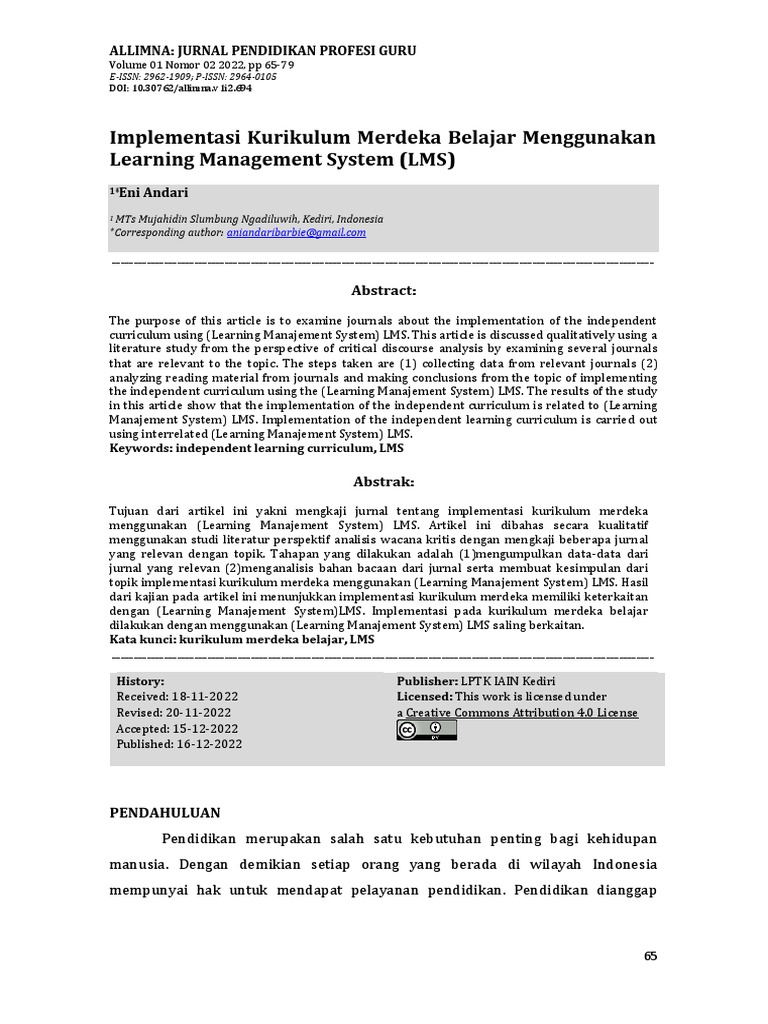 Implementasi Kurikulum Merdeka Belajar PDF | PDF