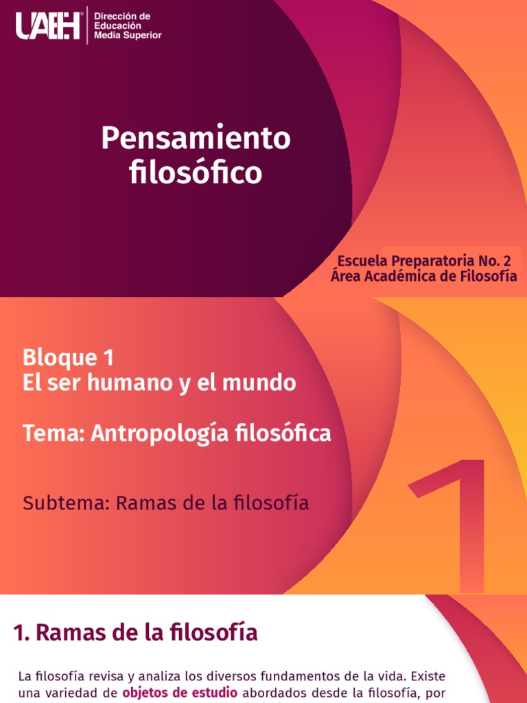 1.1.2 Ramas de La Filosofía 2 PDF | PDF | Conocimiento | Moralidad
