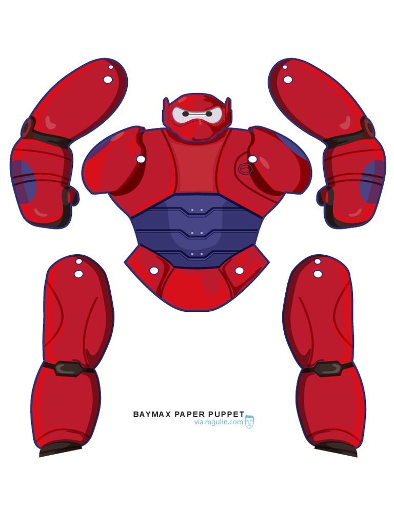 Baymax Paper Puppet Instructions | PDF | Paper