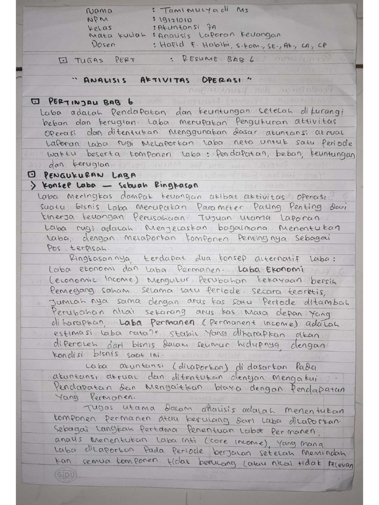 Resume BAB 6 Tami Mulyadi MS Akt 7A | PDF