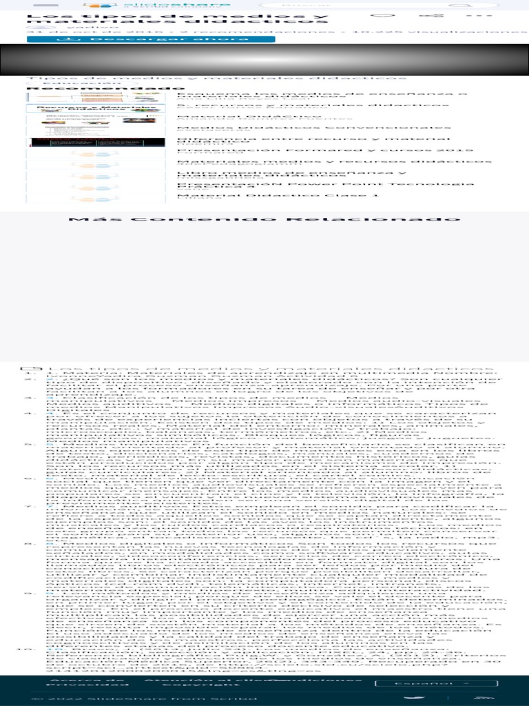 Los Tipos De Medios Y Materiales Didacticos Pdf Descargar Gratis Pdf