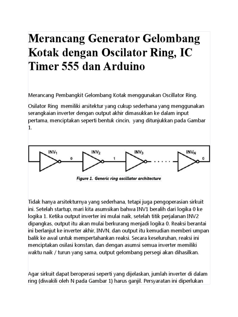 Merancang Generator Gelombang Kotak Dengan Oscilator Ring | PDF