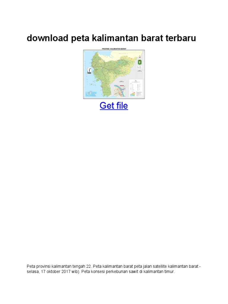 Peta Kalimantan Barat Terbaru PDF | PDF
