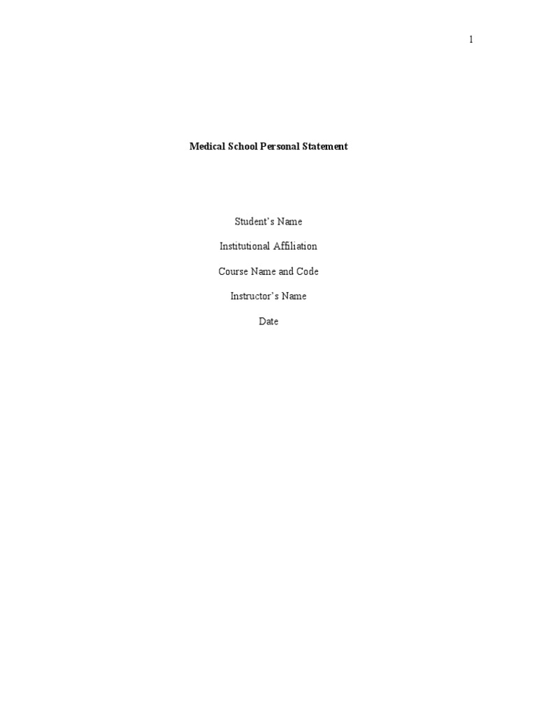 Medical School Personal Statement Revised2 | PDF | Public Services | Social Programs