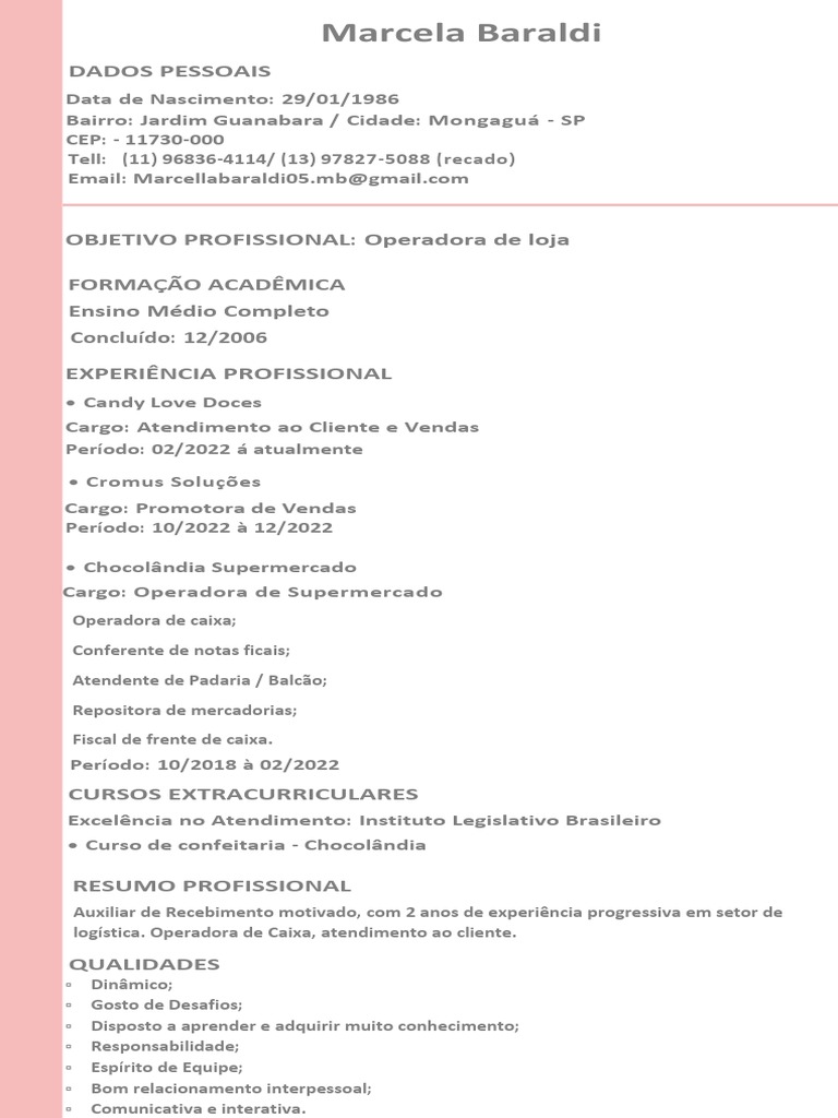 CV Marcela 1E3 | PDF