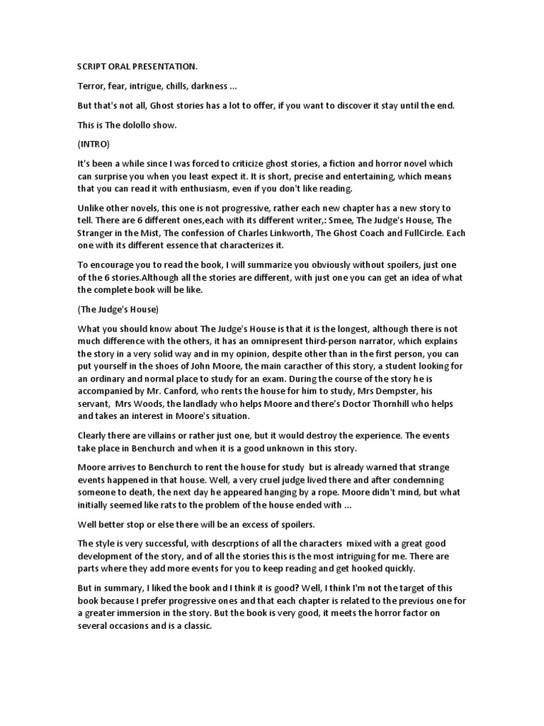 Script Oral Presentation | PDF