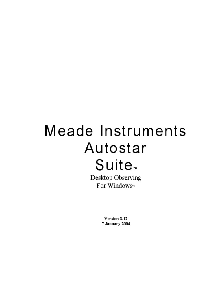 Autostar Manual | PDF | Computing | Astronomy