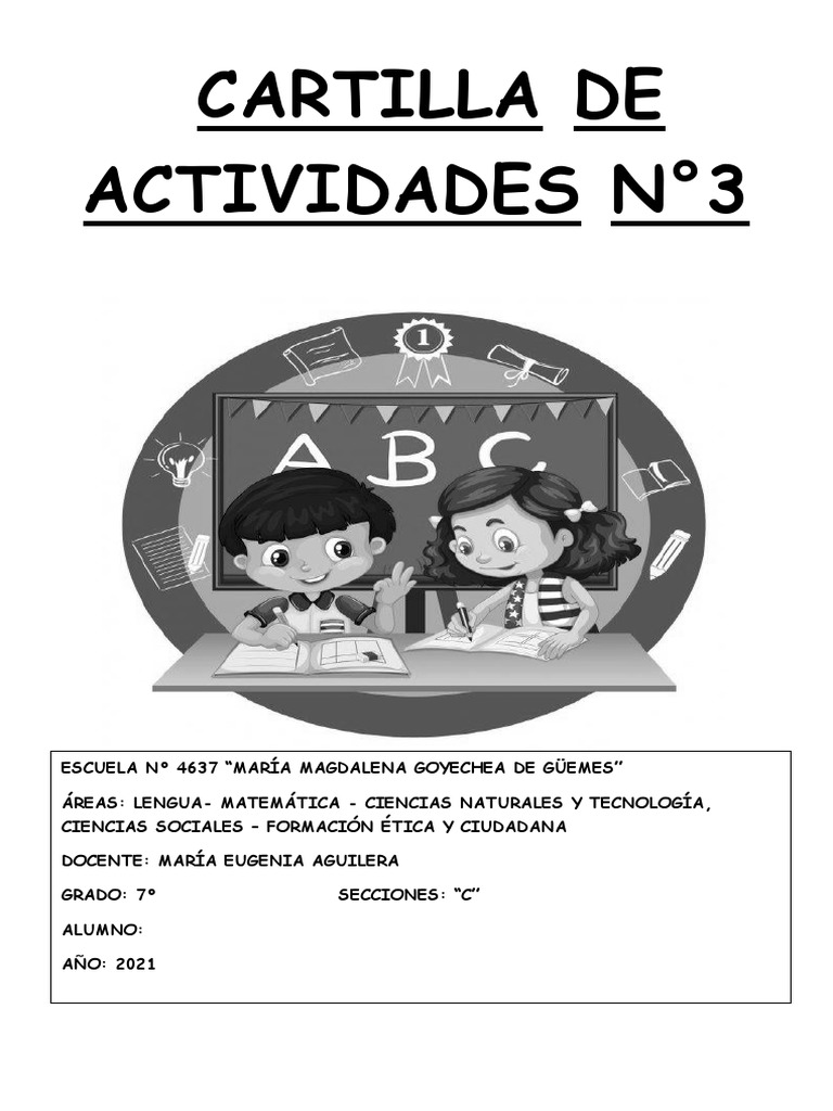 Cartilla de Actividades N 3 7C | PDF | Gobierno