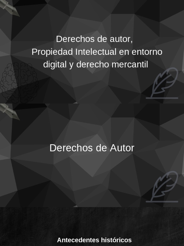 Derechos de Autor Propiedad Intelectual en Entorno Digital y Derecho Mercantil | PDF | Propiedad ...