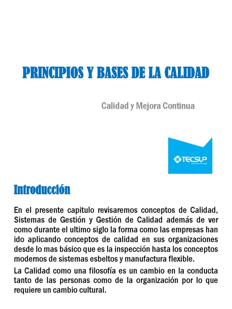 Calidad Y Mejora Continua Semana 1 Virtual 3 Pdf Calidad