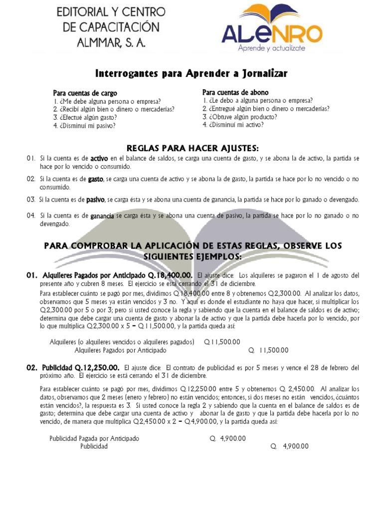 Reglas para Hacer Ajustes | PDF | Impuestos | Economias