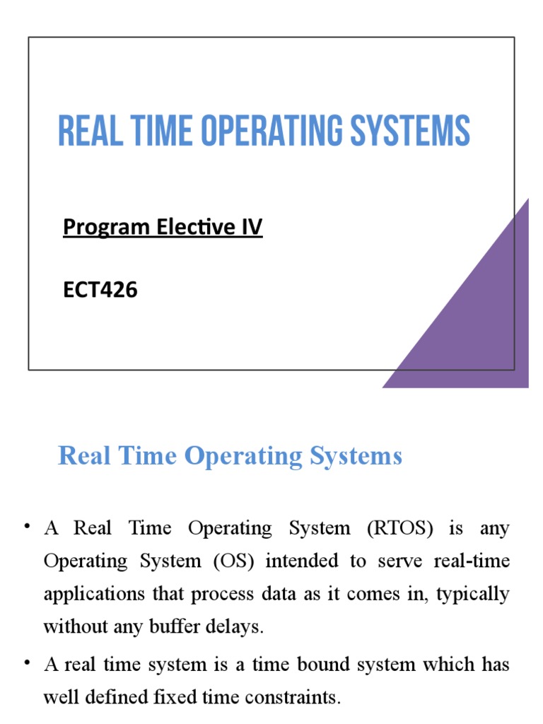 RTOS - Module 1 - 1 - Objectives - Functions | PDF | Operating System ... RTOS - Module 1 - 1 - Objectives - Functions | PDF | Operating System ...