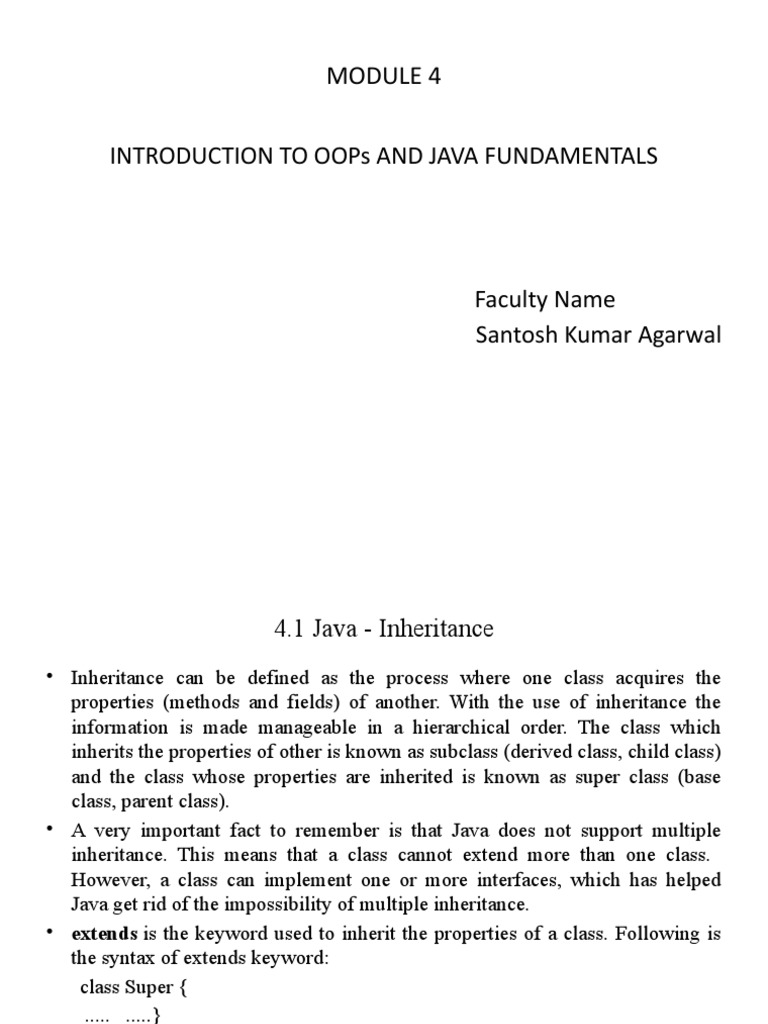 Module Iv Mca I Ca409 Java Programming Ska Pdf Class Computer Programming