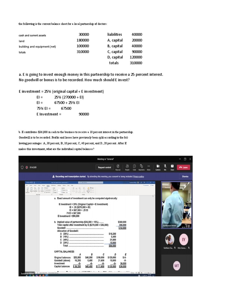 ch14 Exercises | PDF | Goodwill (Accounting) | Interest