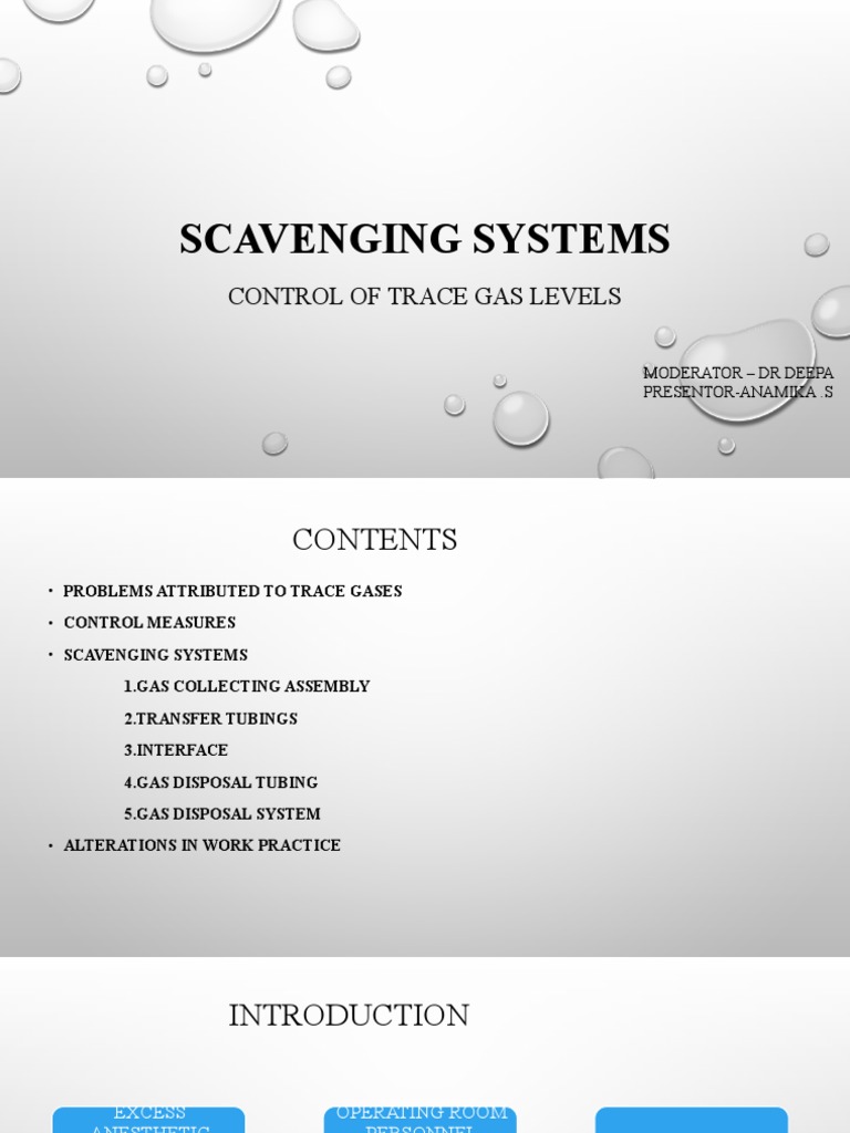 Scavenging Systems Final | PDF | Anesthesia | Valve