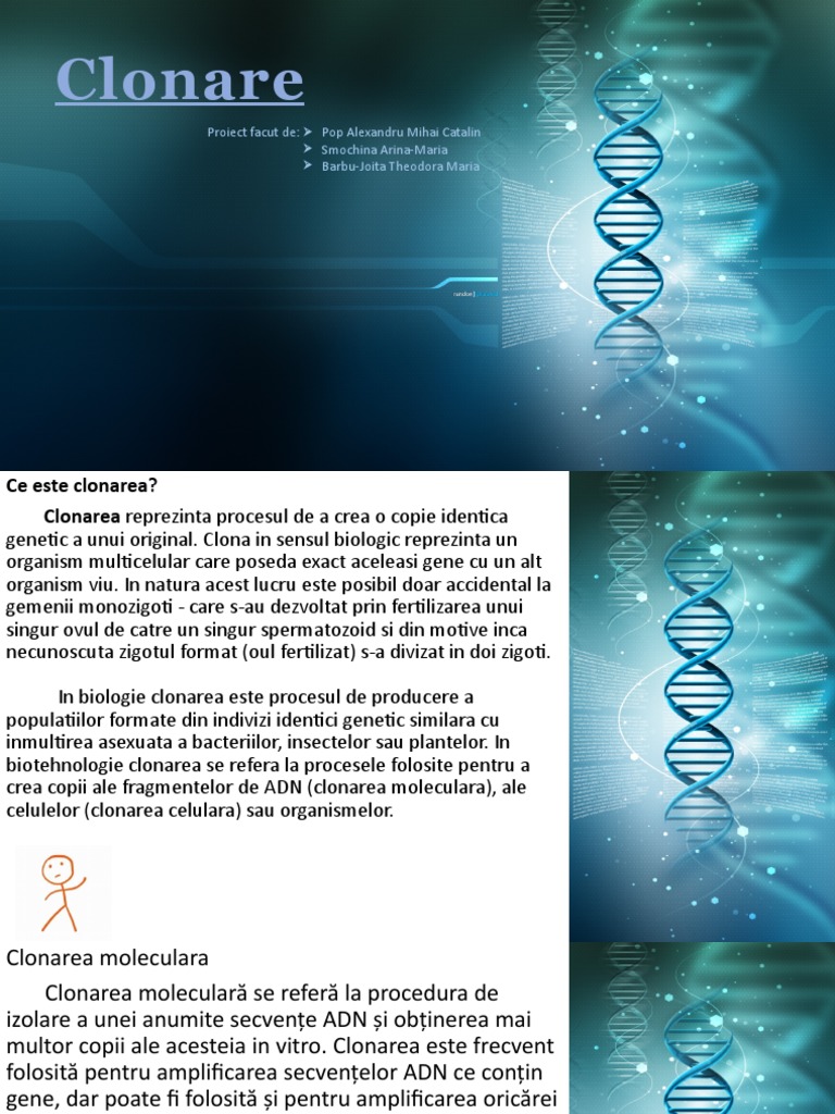 Proiect - Clonare | PDF