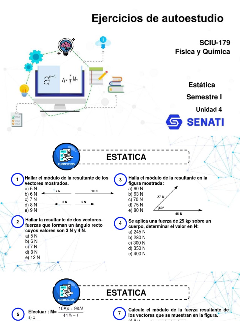 Ejercicios de La Unidad 4 de Física y Química | PDF | Vector Euclidiano | Fuerza