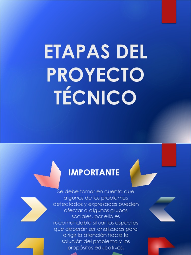 Etapas Del Proyecto Técnico | PDF | Evaluación | Planificación