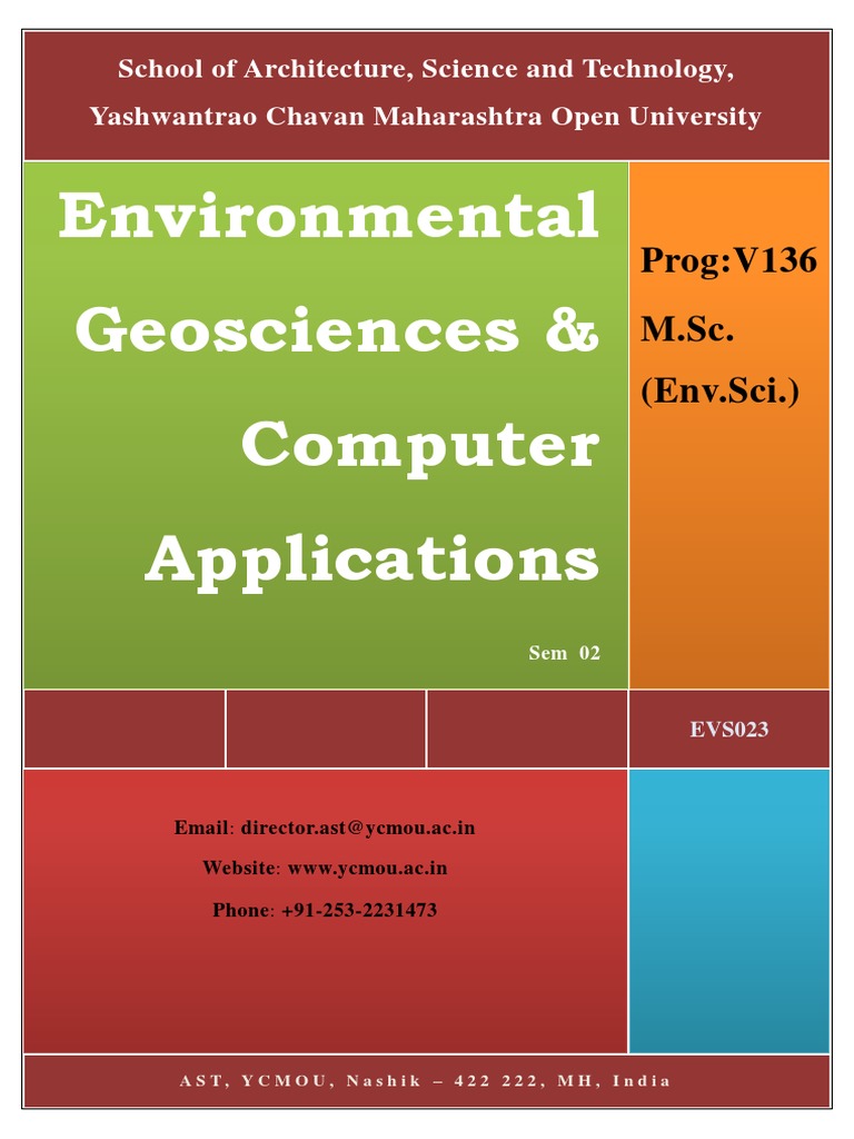 Environmental Geosciences Computer Applications: Prog:V136 M.Sc. (Env - Sci.) | PDF | Earth ...