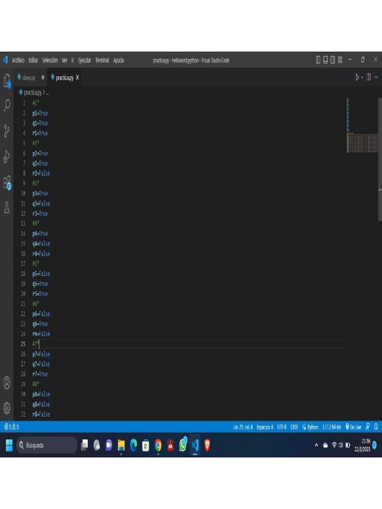 Tablas de Verdad en Python | PDF