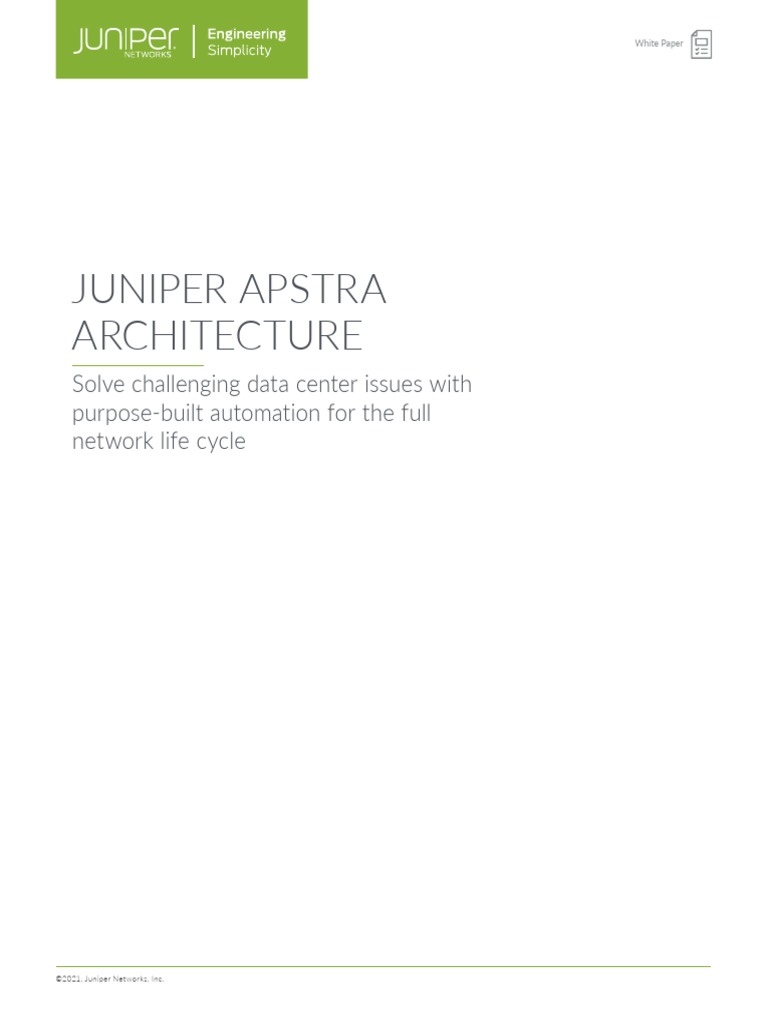 Juniper Apstra Architecture White Paper | PDF | Computer Network | Data Center