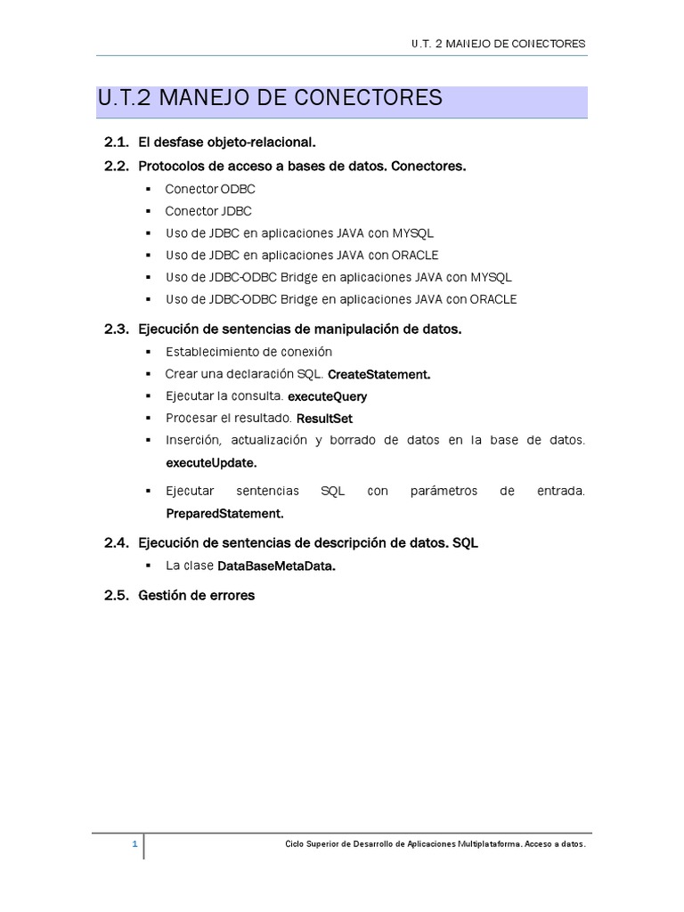 Manejo de Conectores | PDF | Mi sql | SQL