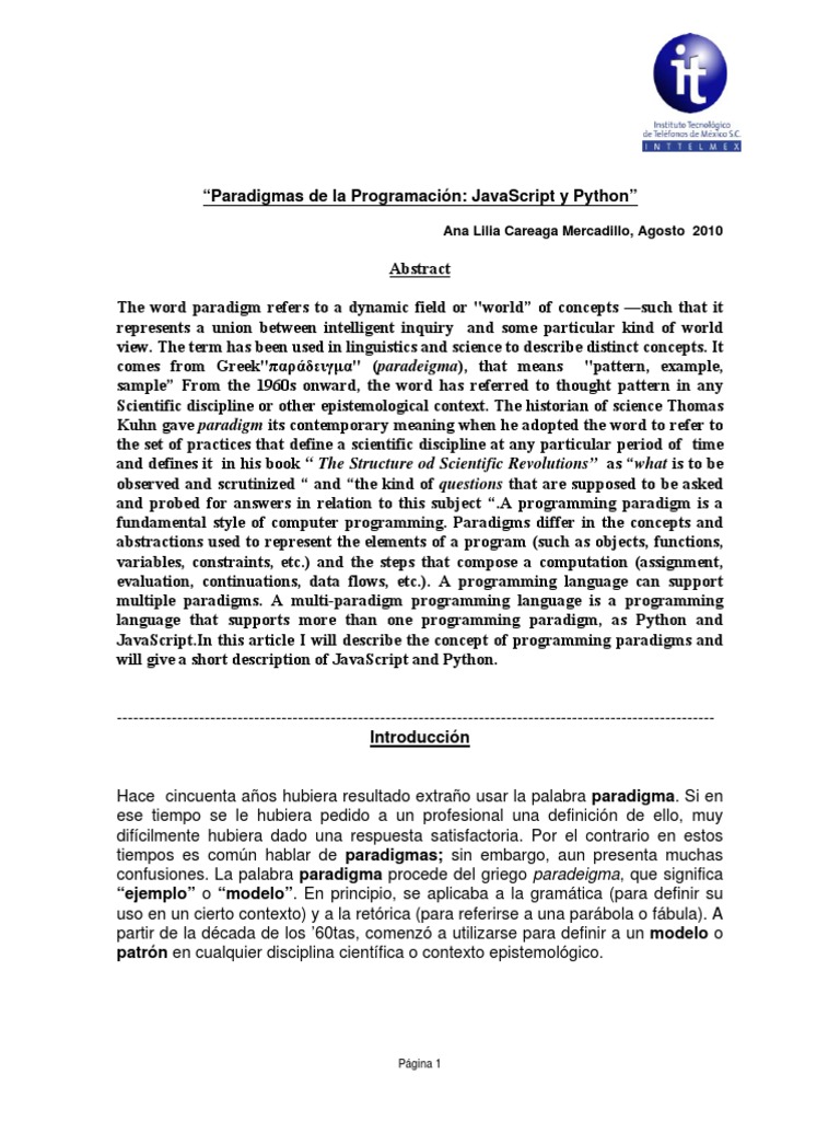 Paradigmas de La Programacion PDF | Download Free PDF | Programming Paradigms | Computer Science